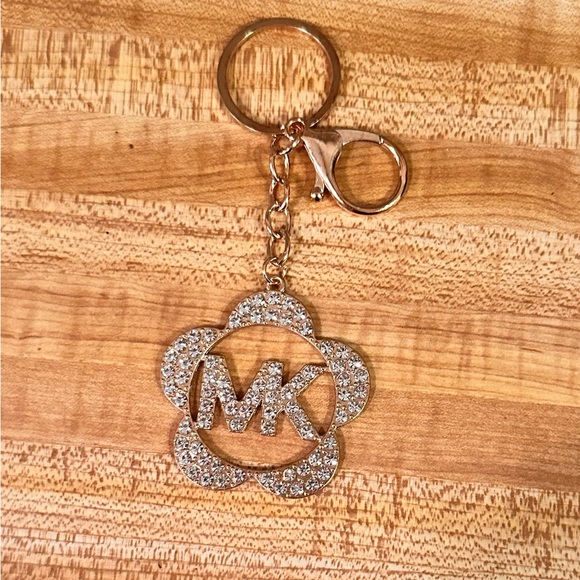 None | Accessories | Mk Gold Tone Keychain With Crystals | Poshmark